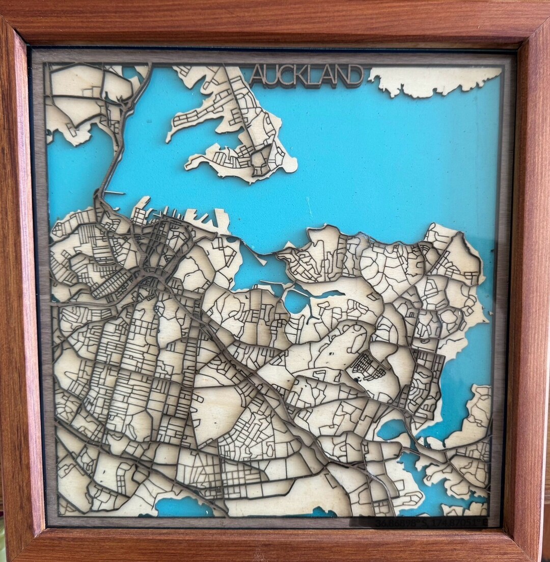 Laser Engraved Map large 300 X 300 Mm - Etsy