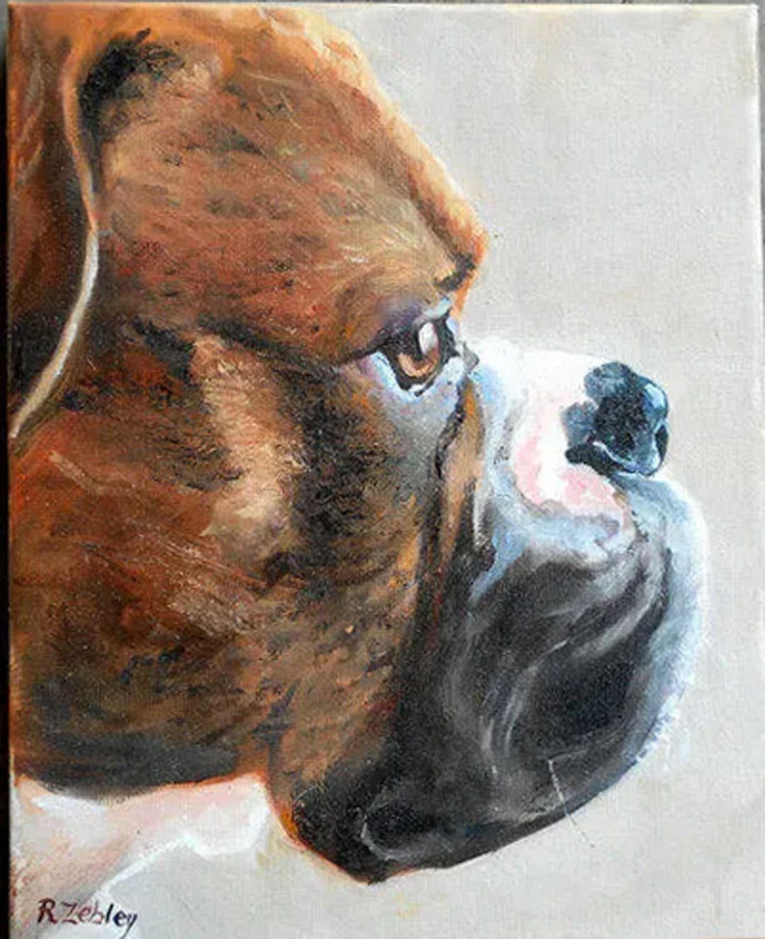 Custom Dog Portrait, Realistic, Hand Painted Oil Painting - Etsy