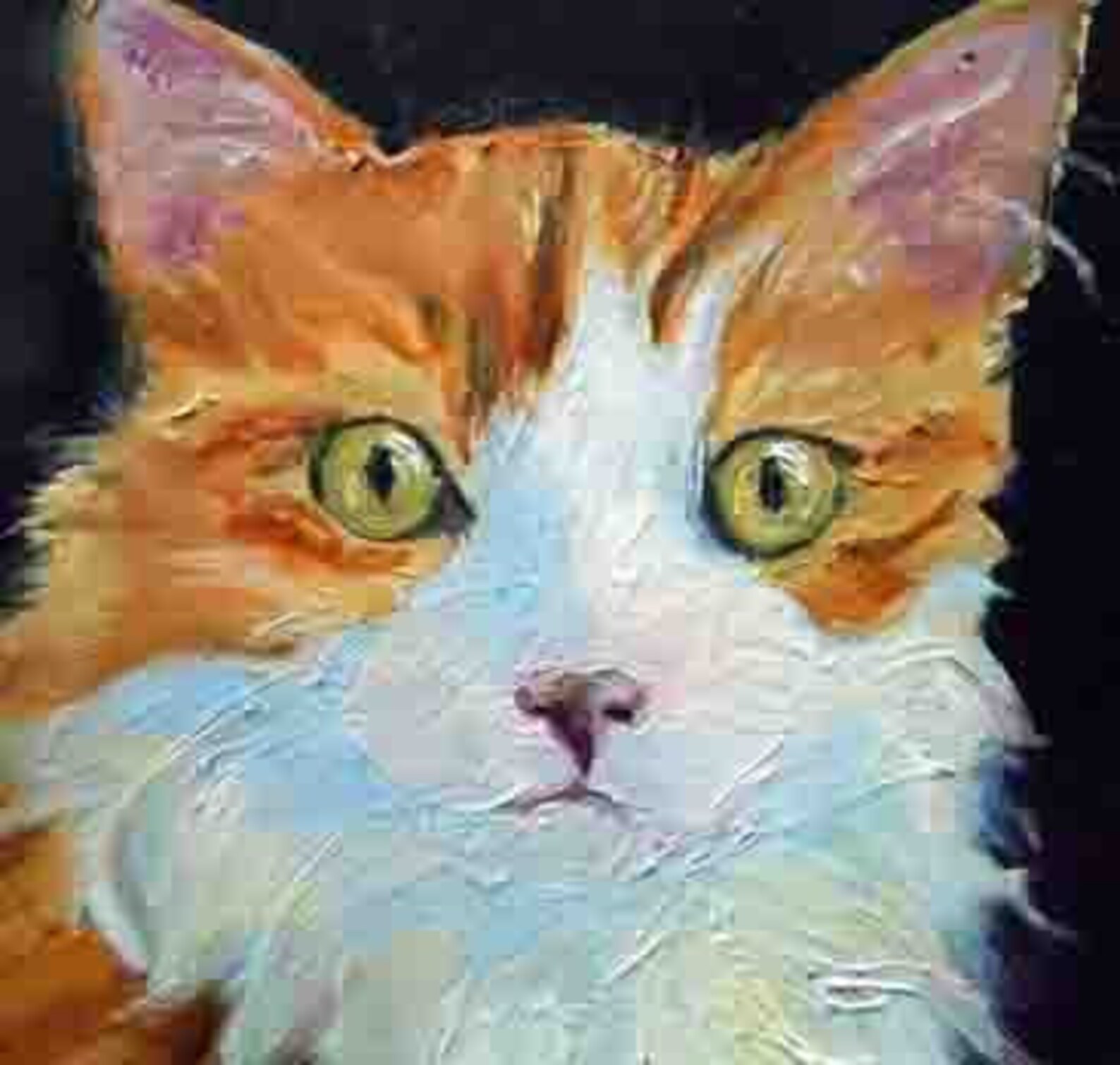 Custom Cat Portrait Painting Fine Art Oils on Canvas Gray - Etsy