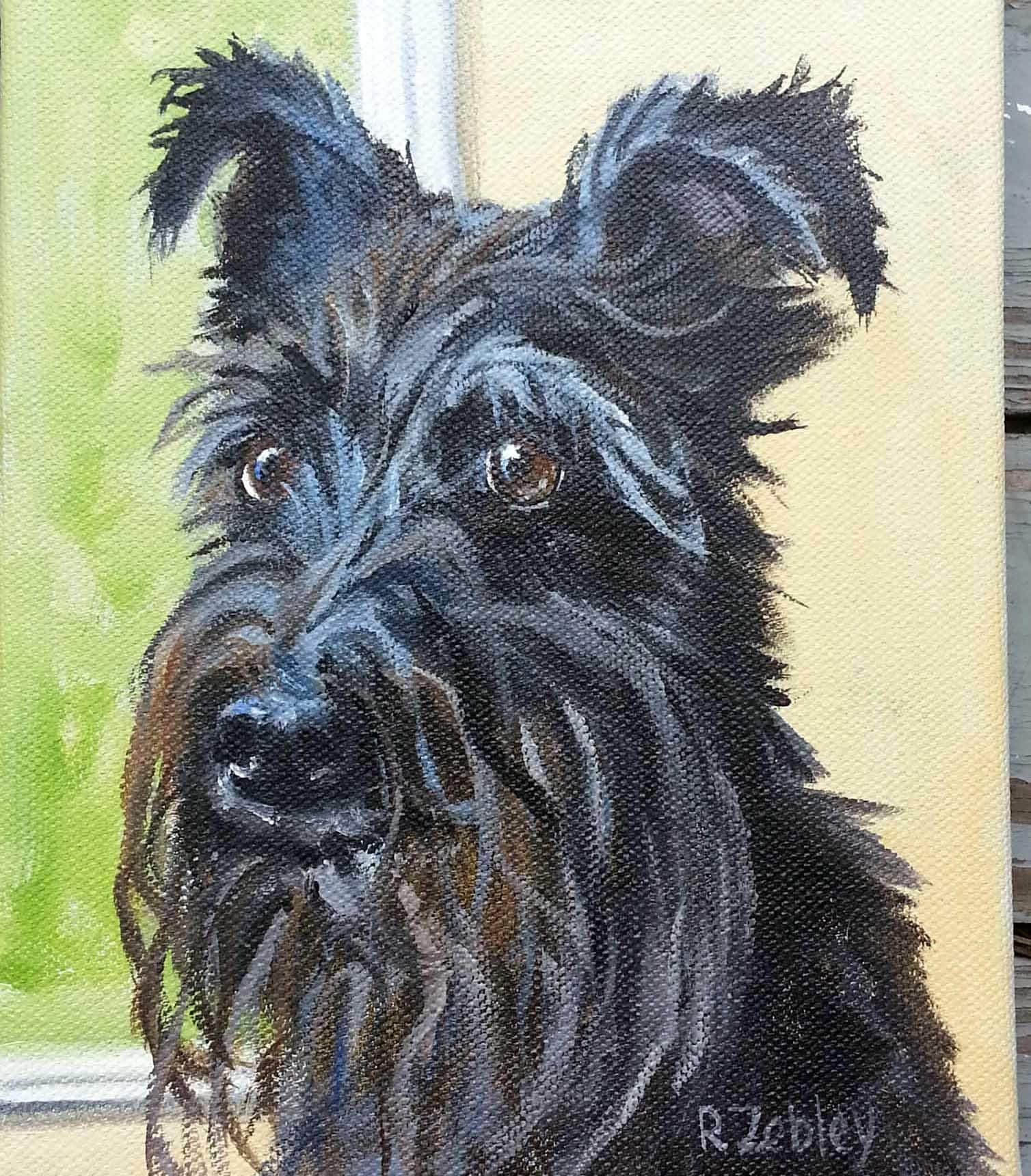 Yorkshire Terrier Art, Large Painting, Family Custom Painting, Yorkie ...