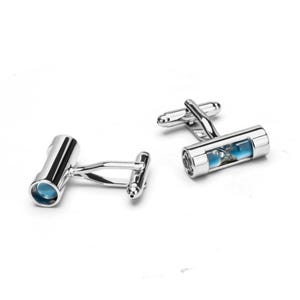 Hourglass Crystal Cufflinks- Blue Sand Timer, Sand Glass, Sand Timer ...
