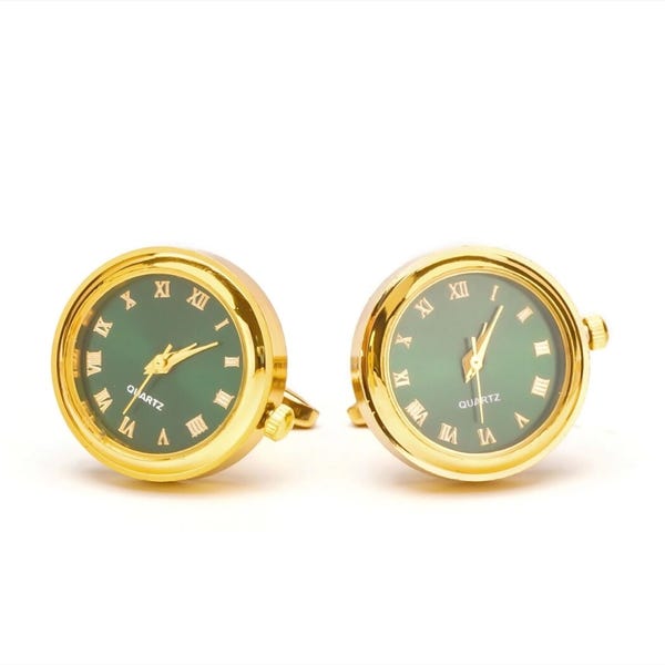 Clock Cufflinks - Etsy