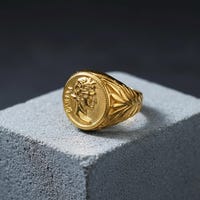 Roman SPQR Eagle Solid Gold Signet Ring, Ancient Roman Ring, Roman ...