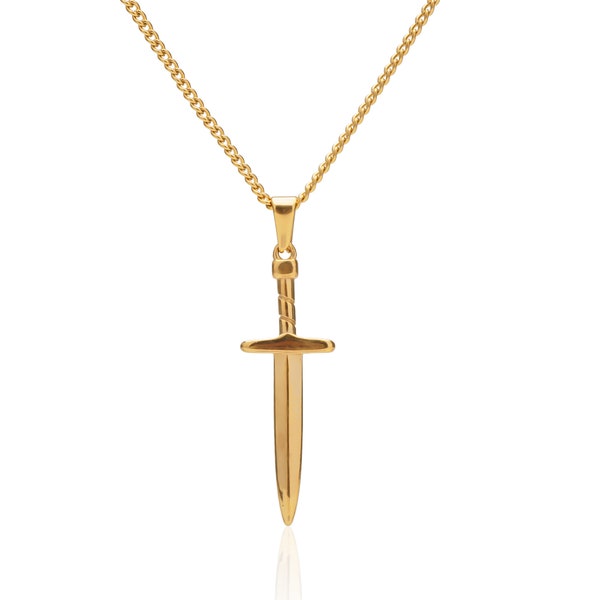 Gold Tiny Sword Necklace - Etsy