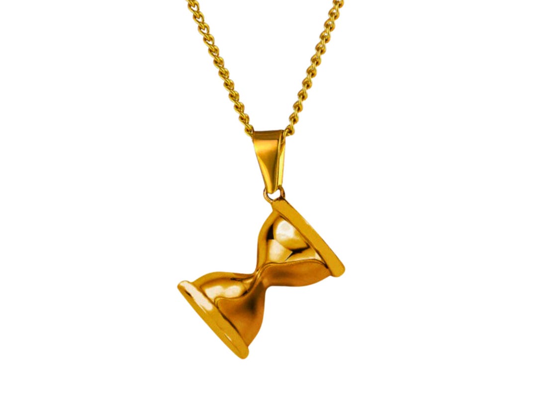 Hourglass Pendant Necklace - Sand Glass, Sand Timer, Sand Watch, Time ...
