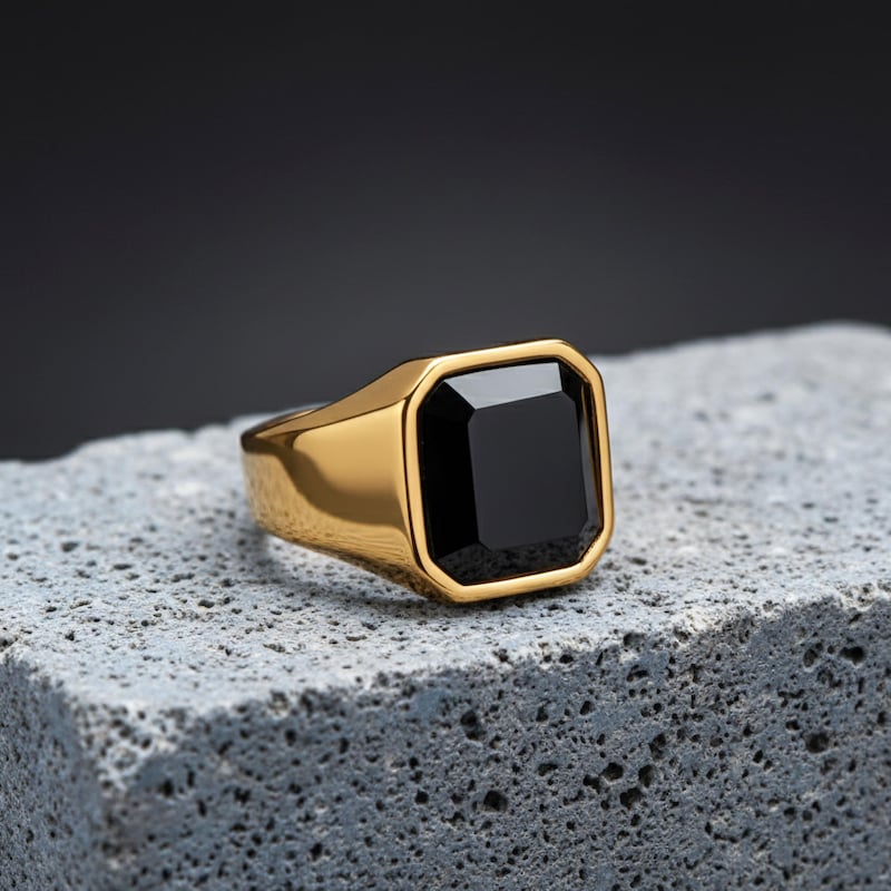 Onyx Signet Ring - Etsy