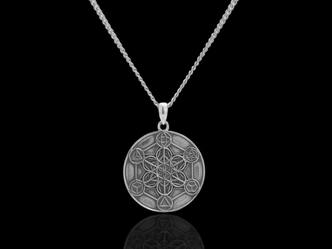 Metatron Cube Necklace - Archangel Sacred Geometric Symbol Pendant ...