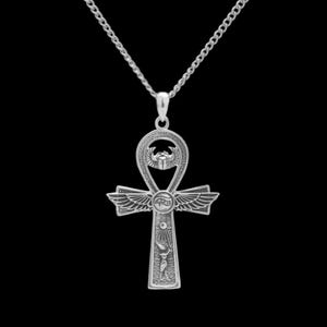 Collier Ankh Necklace, Ancient Egyptian Cross Pendant, Men's Silver Key ...