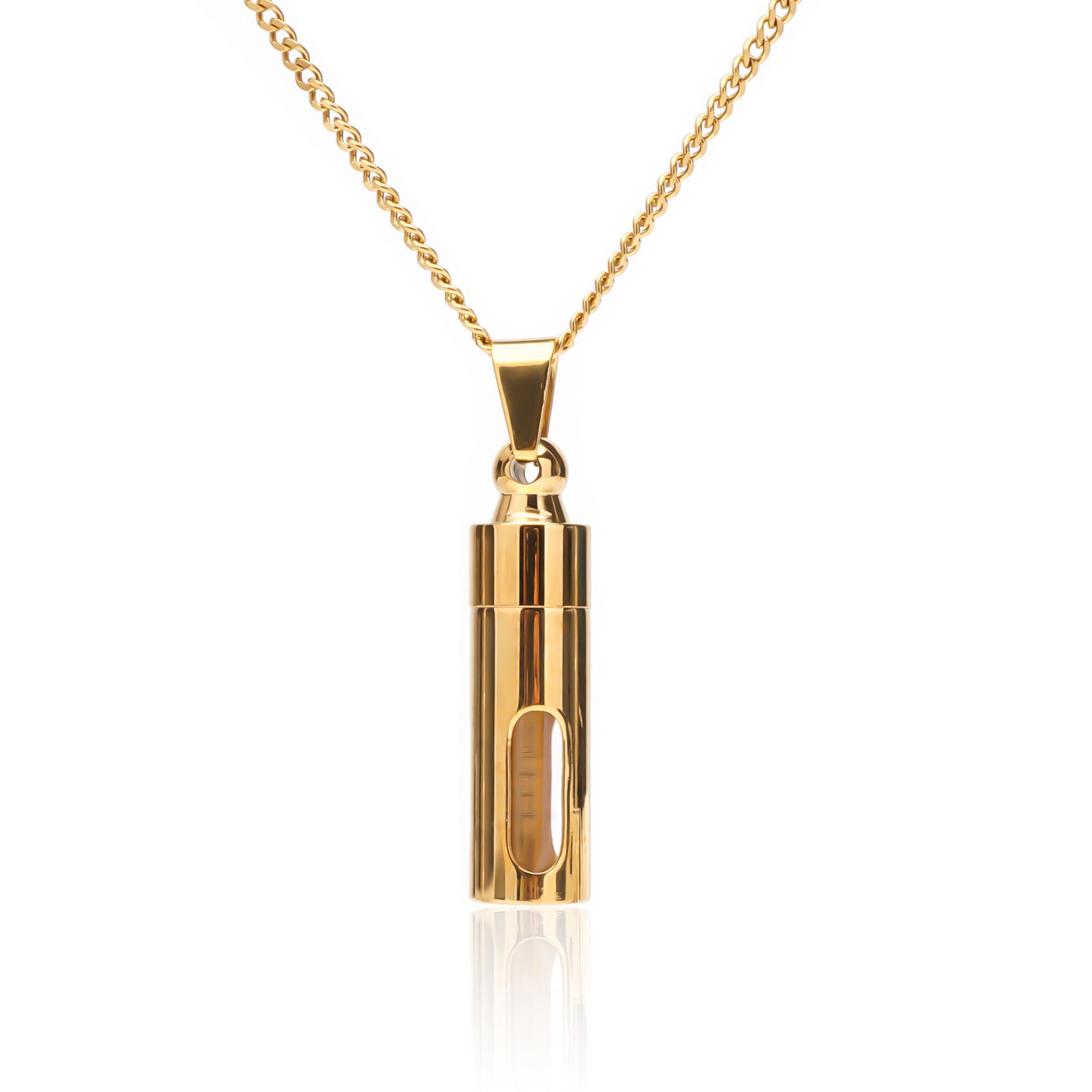 Glass Cylinder Urn Pendant, Cremation Memorial Urn Necklace for Ashes ...