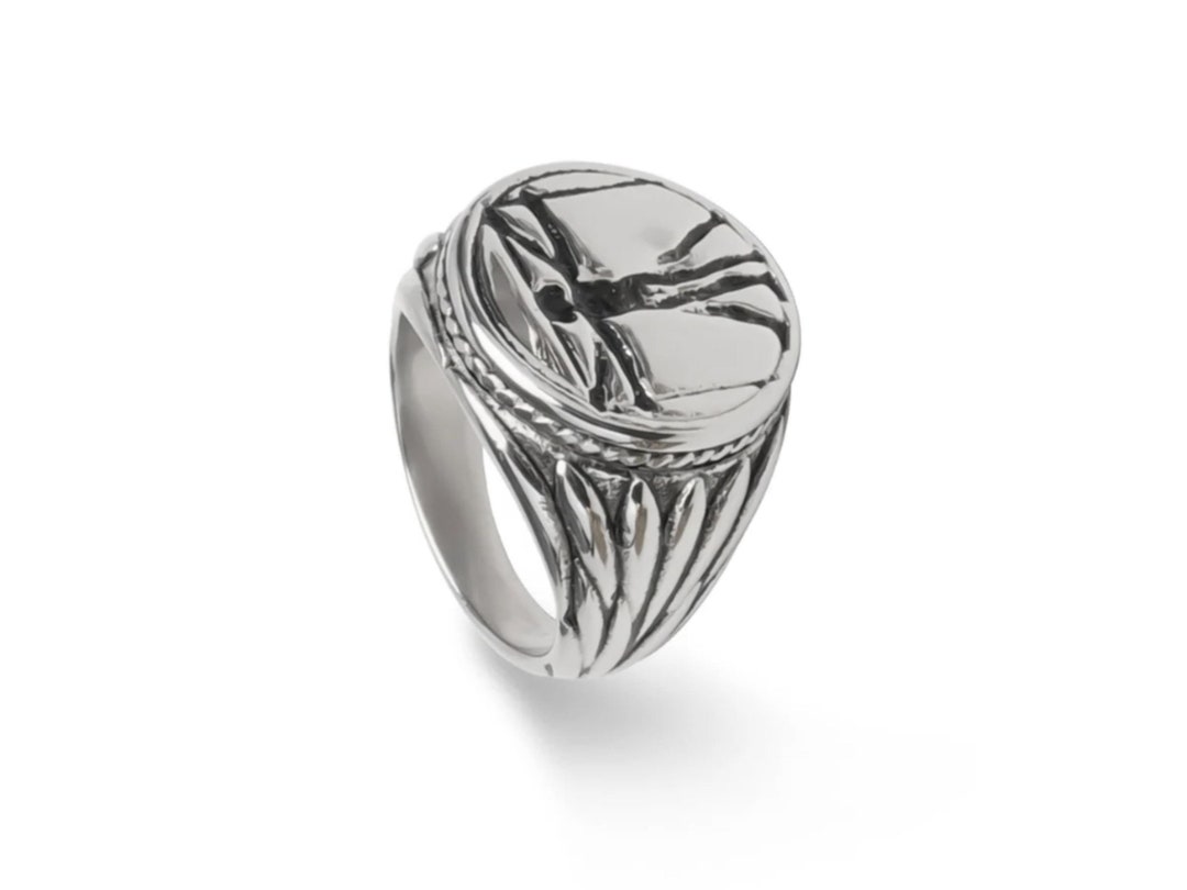 Vitruvian Men Signet Ring, Leonardo Da Vinci Statement Ring, Men Da ...