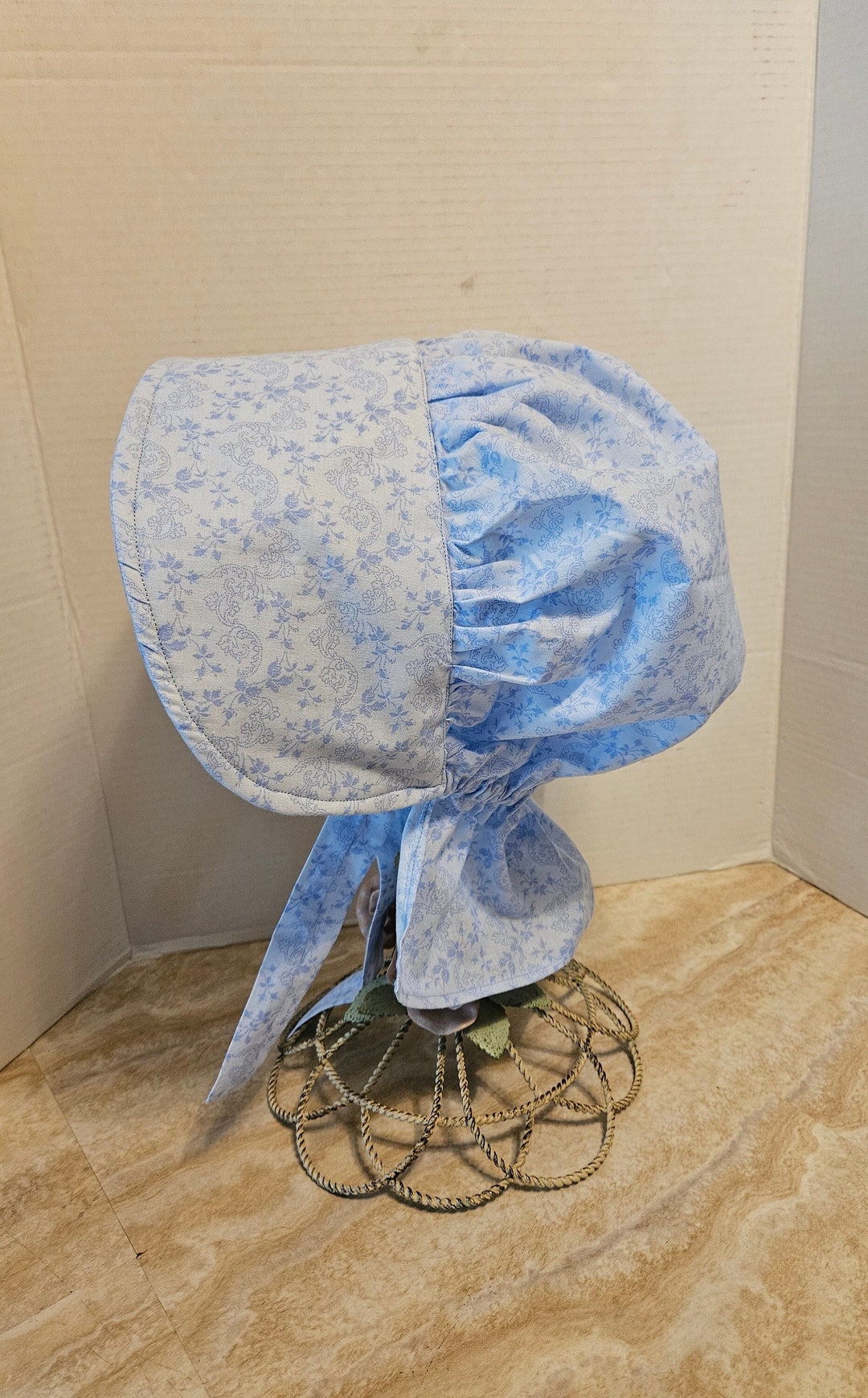 Blue Calico Pioneer Bonnet - Etsy