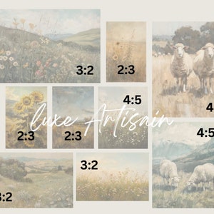 Printable Vintage Nature Bundle, Spring Wall Art Prints, Farmhouse ...