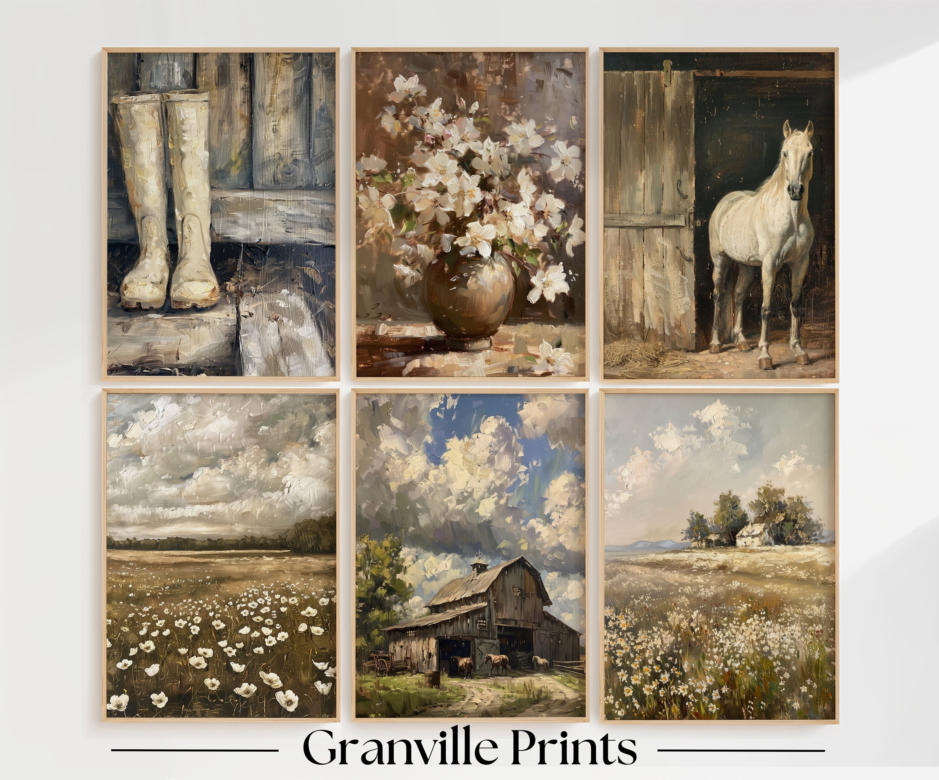 Spring Collection / Bundle of 6 Prints / Spring Paintings | Vintage ...