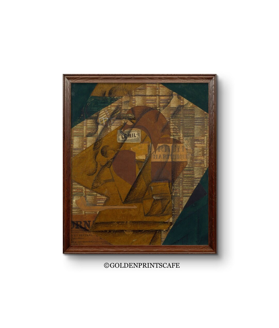 Printable Art⎜bottle of Rum and Newspaper (1914) Juan Gris⎜vintage ...