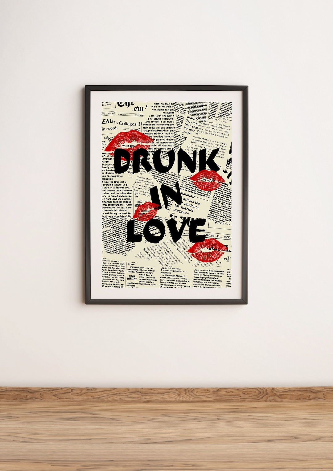 Drunk in Love Poster, Trendy Wall Art, Kitchen Decor, Printable Wall ...