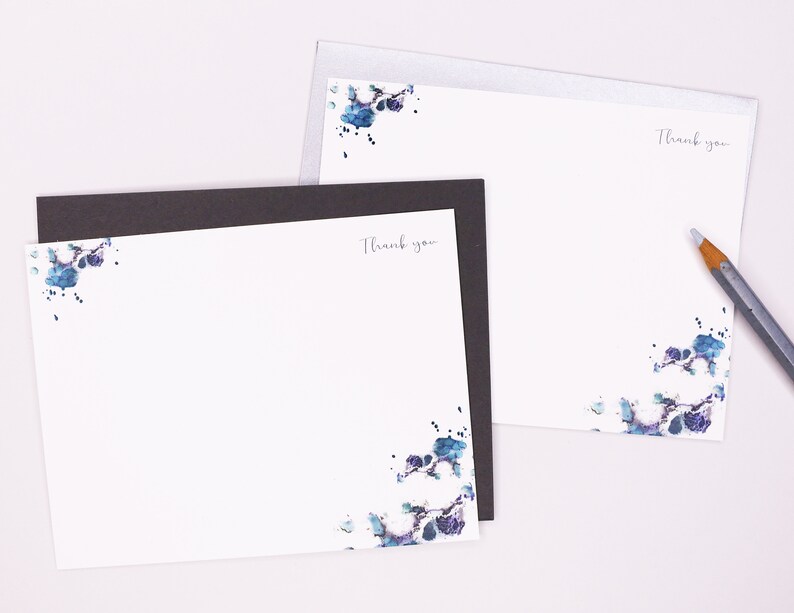 Custom Designed Note Cards, Professional Collection, Thank You, Teal ...