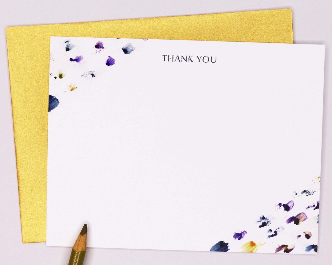 Custom Designed Note Card, Thank You, Scattered Dots. 8 Count Set - Etsy