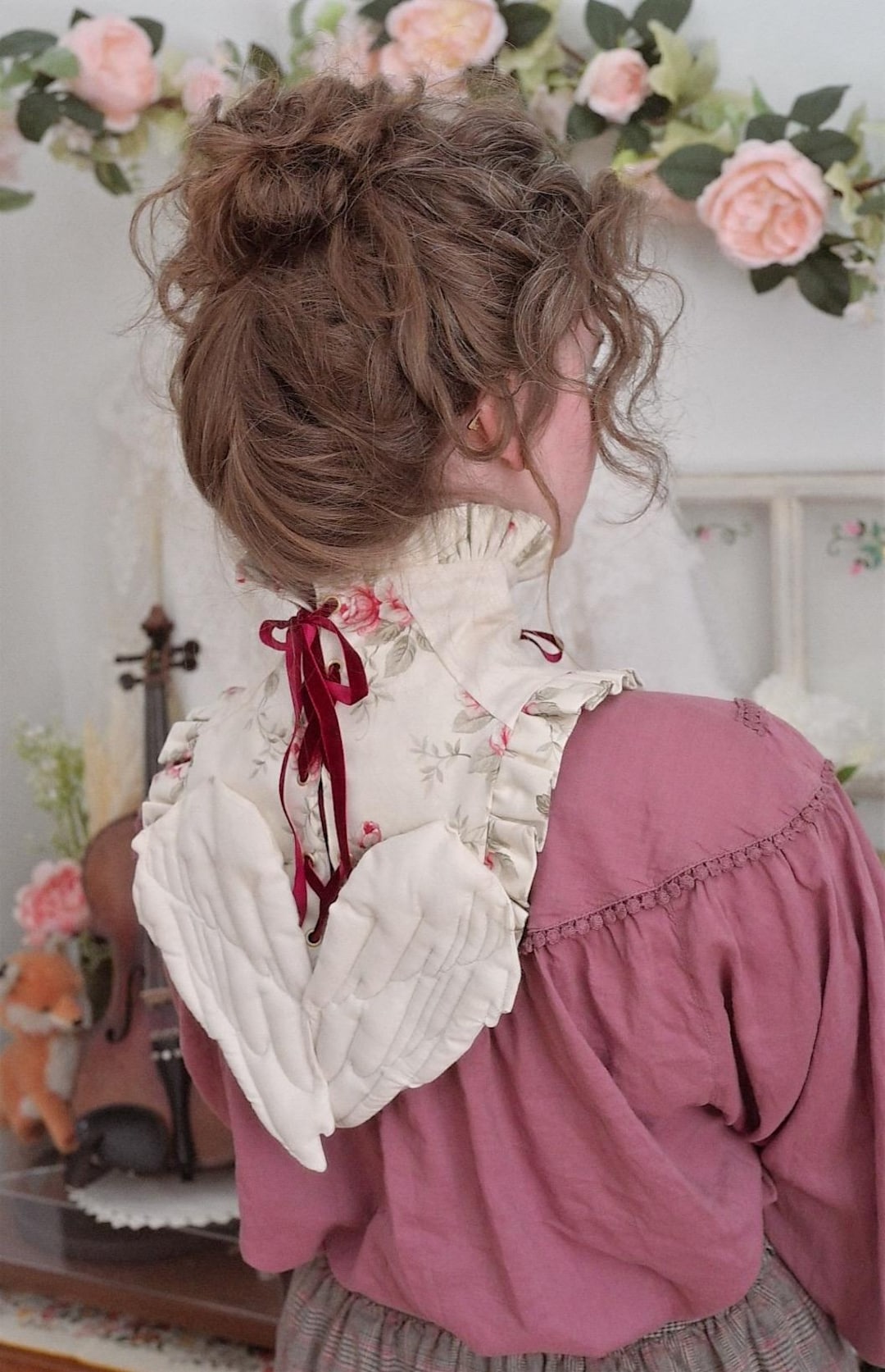 Romantic Angel Wing Victorian Corset Collar, Handmade (READY TO SHIP ...