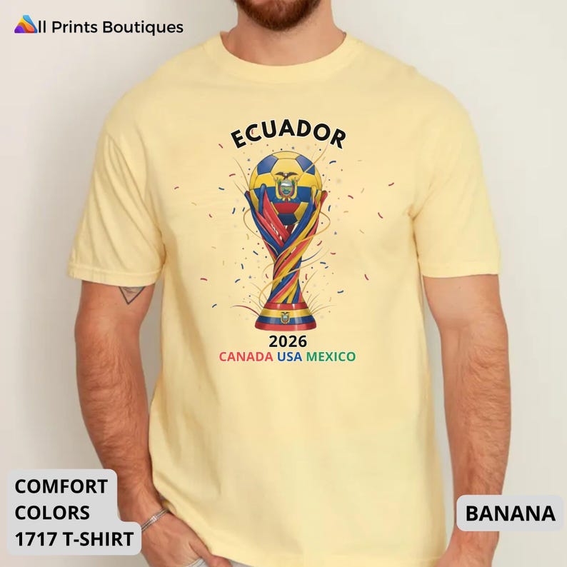 Ecuador World Cup 2026 Comfort Colors Shirt. Unisex Soccer Fan Tee ...
