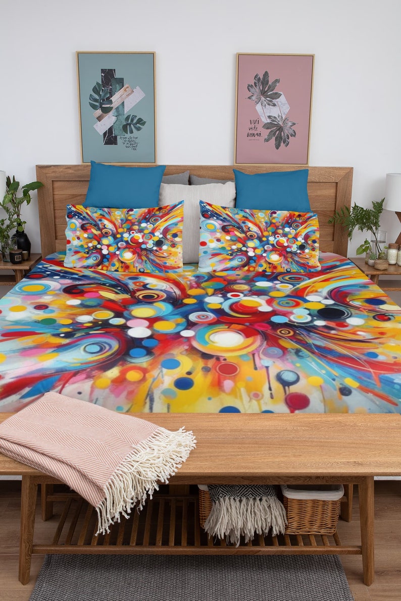 Colorful Duvet Cover in King, Queen, Twin XL Cute Aesthetic and ...