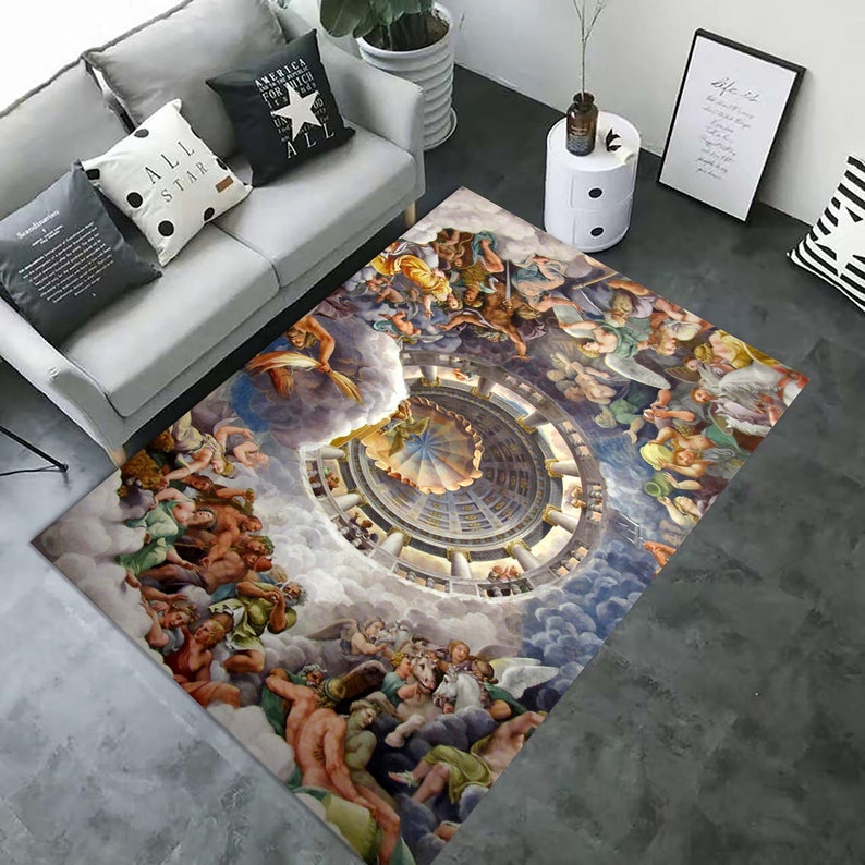 Greek Gods Printed Rug, Greek Mythology, Ancient Greece, Carpet for ...