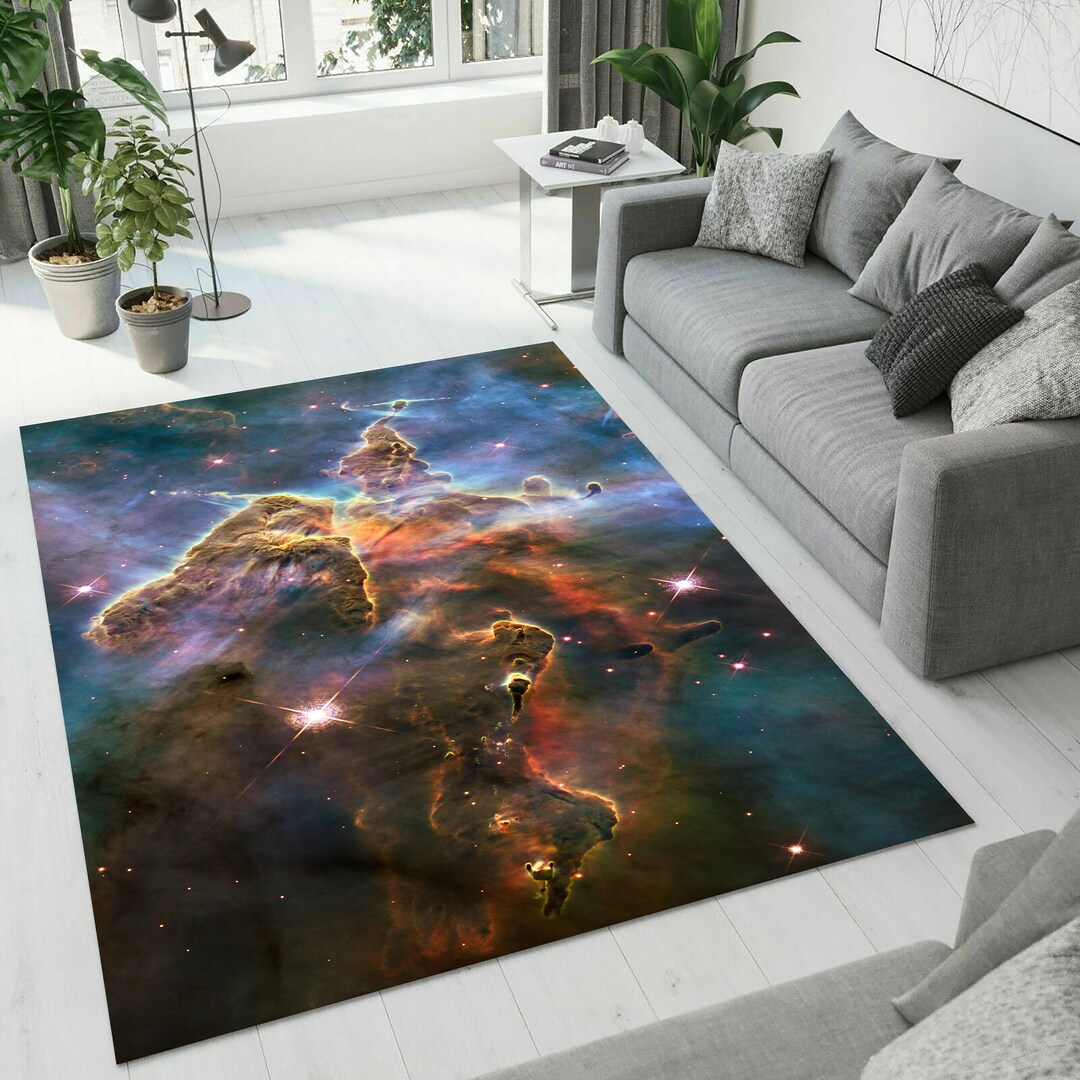 Hubble Telescope Photos, NASA Rug, Space Themed Rug, Living Room Mat ...