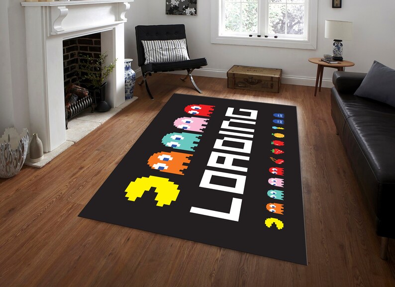 Pacman Printed Carpet, Gamer Carpet, Loandin Printed Carpet, Gamer ...