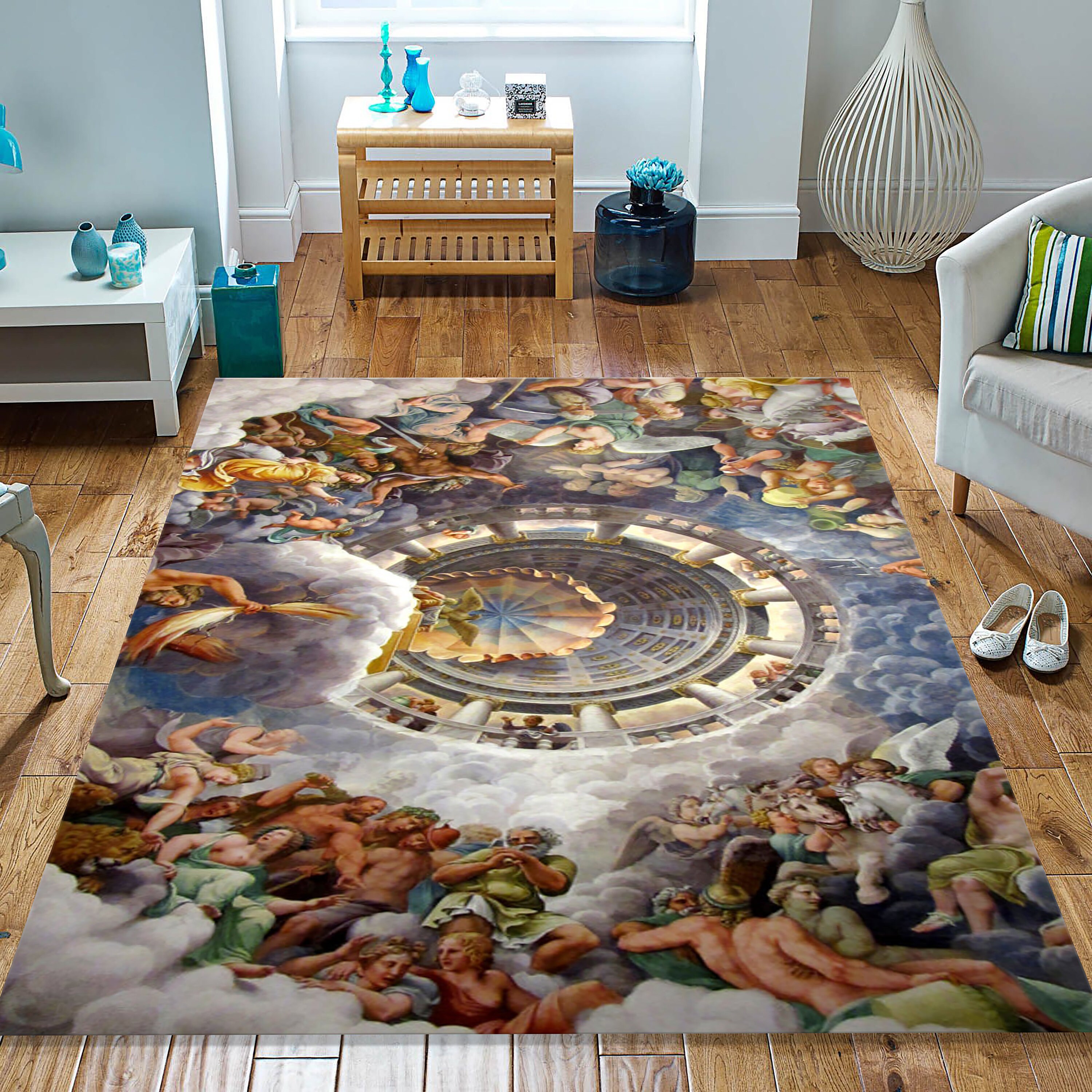 Greek Gods Printed Rug, Greek Mythology, Ancient Greece, Carpet for ...