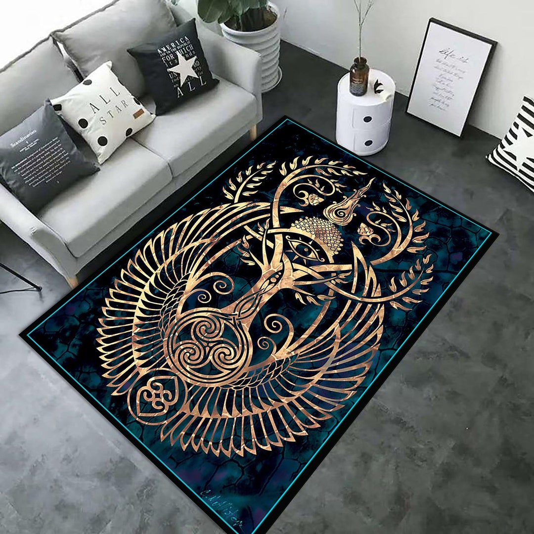 Altar Printed Rug, All Seeing Eye Themed Rug, Chakra Carpet, Meditation ...