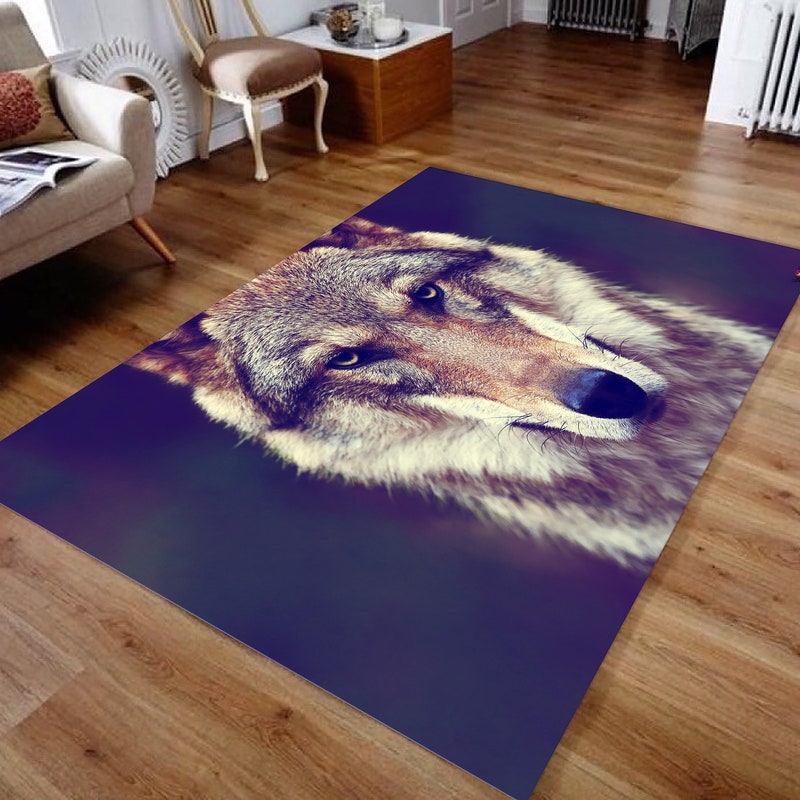 Wolf Rug for Bedroom - Etsy