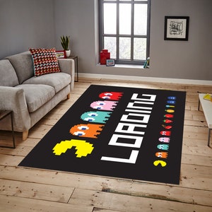 Pacman Printed Carpet, Gamer Carpet, Loandin Printed Carpet, Gamer ...