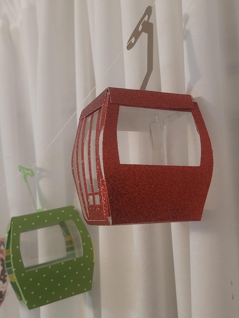Silhouette Studio Files Only - Ski Gondola 3D Papercraft for Garlands ...