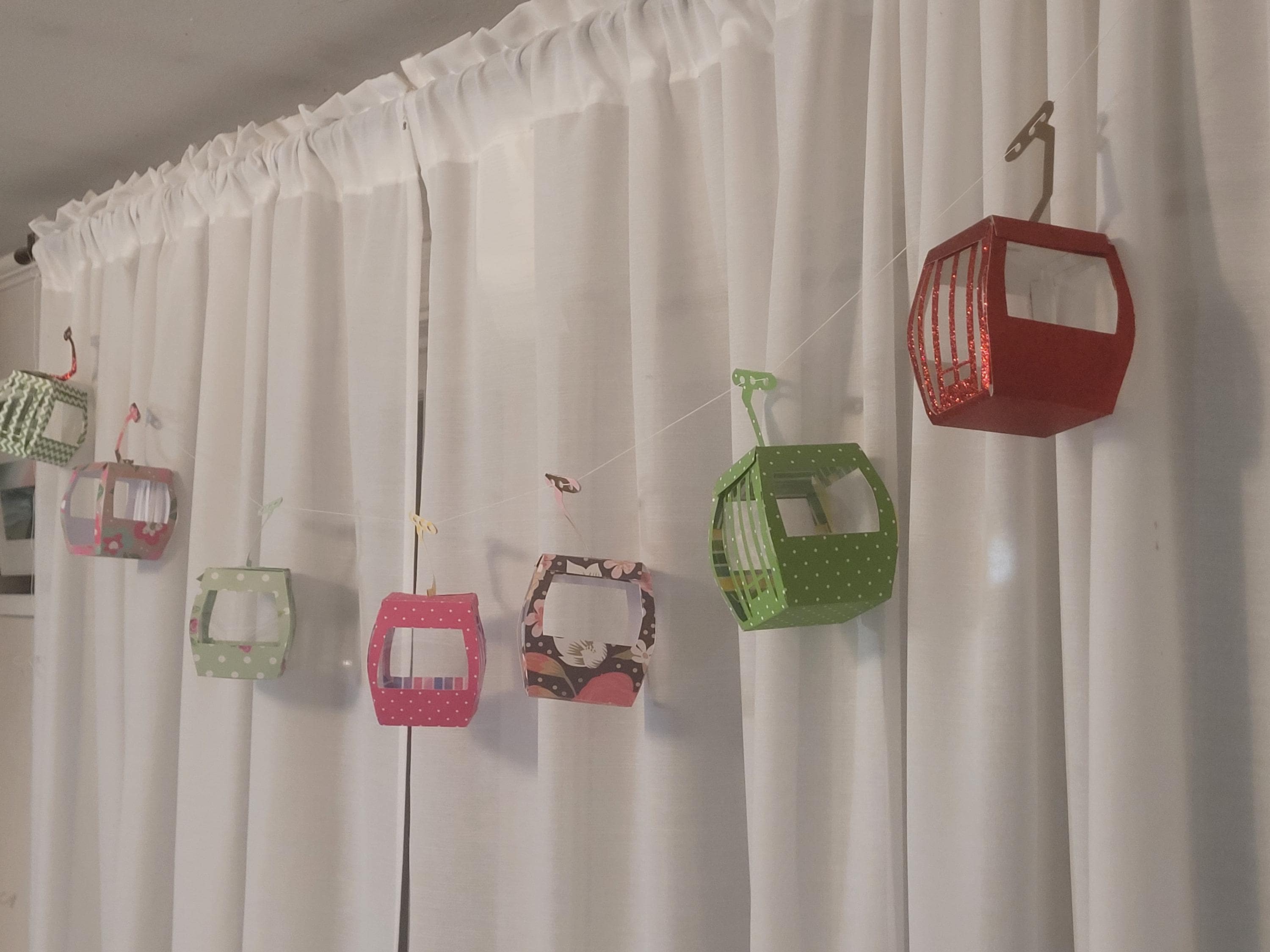 Ski Gondola 3D Papercraft for Garlands or Ornaments - Etsy