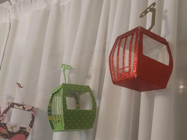 Ski Gondola 3D Papercraft for Garlands or Ornaments - Etsy