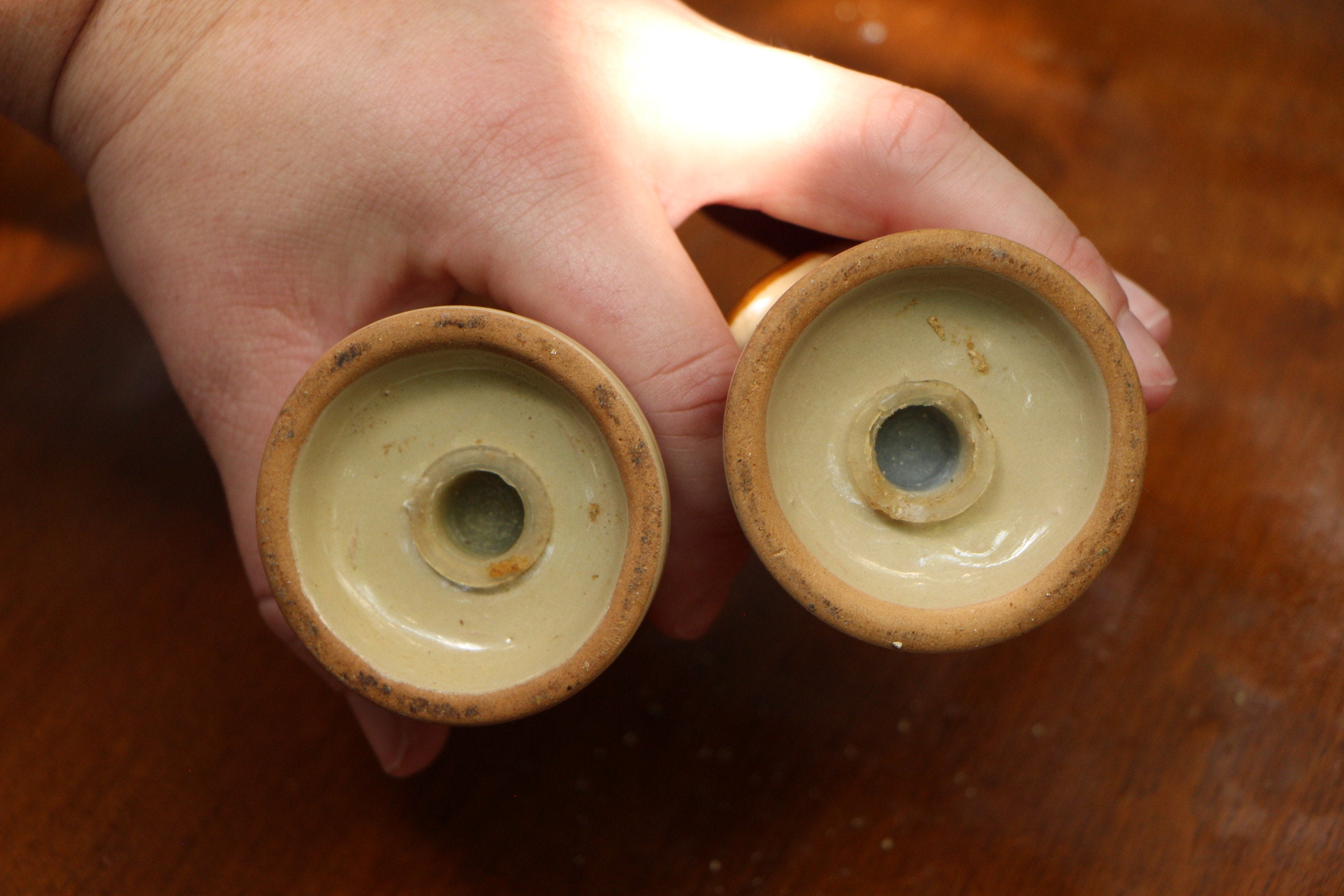 Vintage Stoneware Mid-century Modern Salt and Pepper Shakers - Etsy