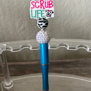Nurse Beaded Pen|silicone Beaded Pen|beaded Pen|scrub Life Pen|nurse ...