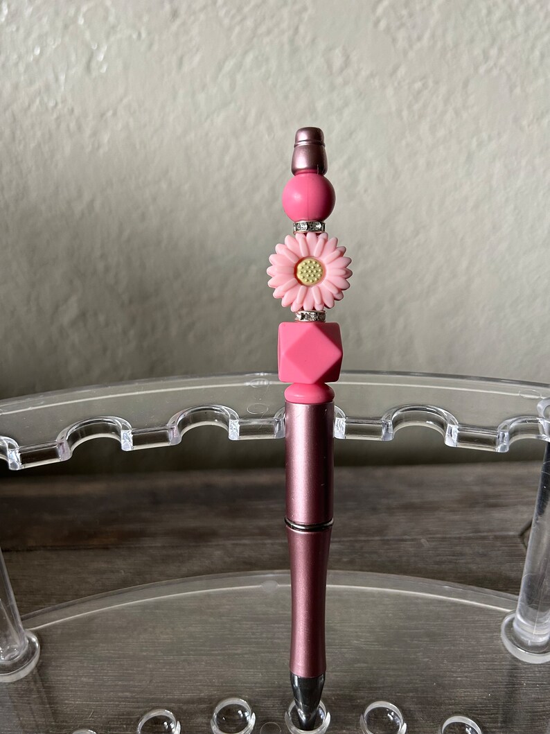 Daisy Beaded Pencustom Beaded Pensilicone Beaded Penballpoint Penspring ...