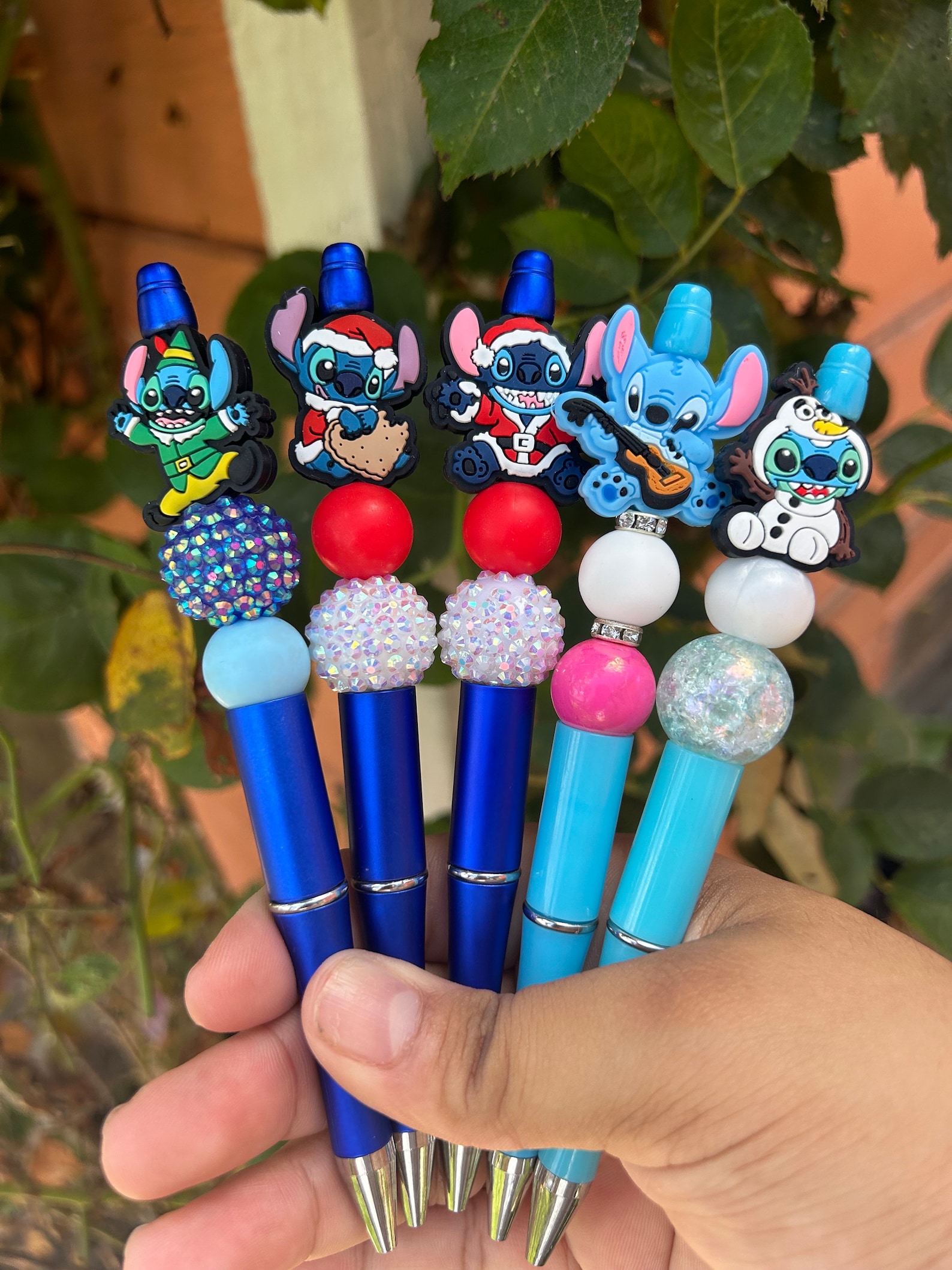 Blue Allien Guy Beaded Pens|custom Blue Allien Guy Beaded Pens ...