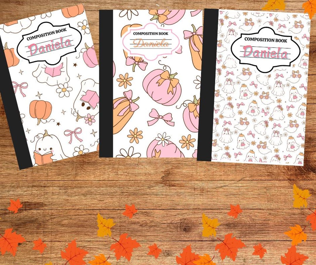 Personalized Halloween Composition Notebook: Ghost Design, Custom Name ...