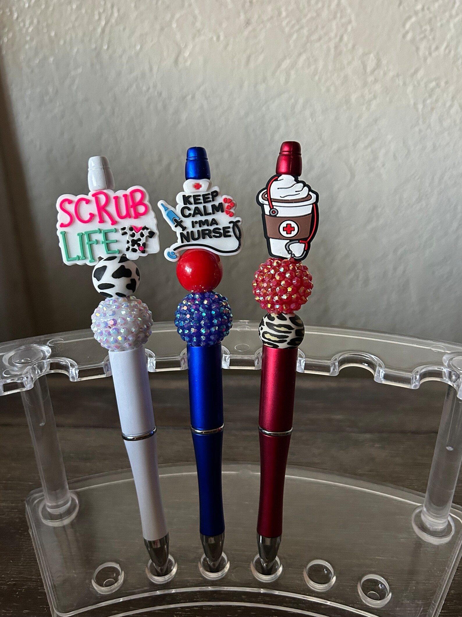 Nurse Beaded Pen|silicone Beaded Pen|scrub Life|nurse Gifts|custom ...