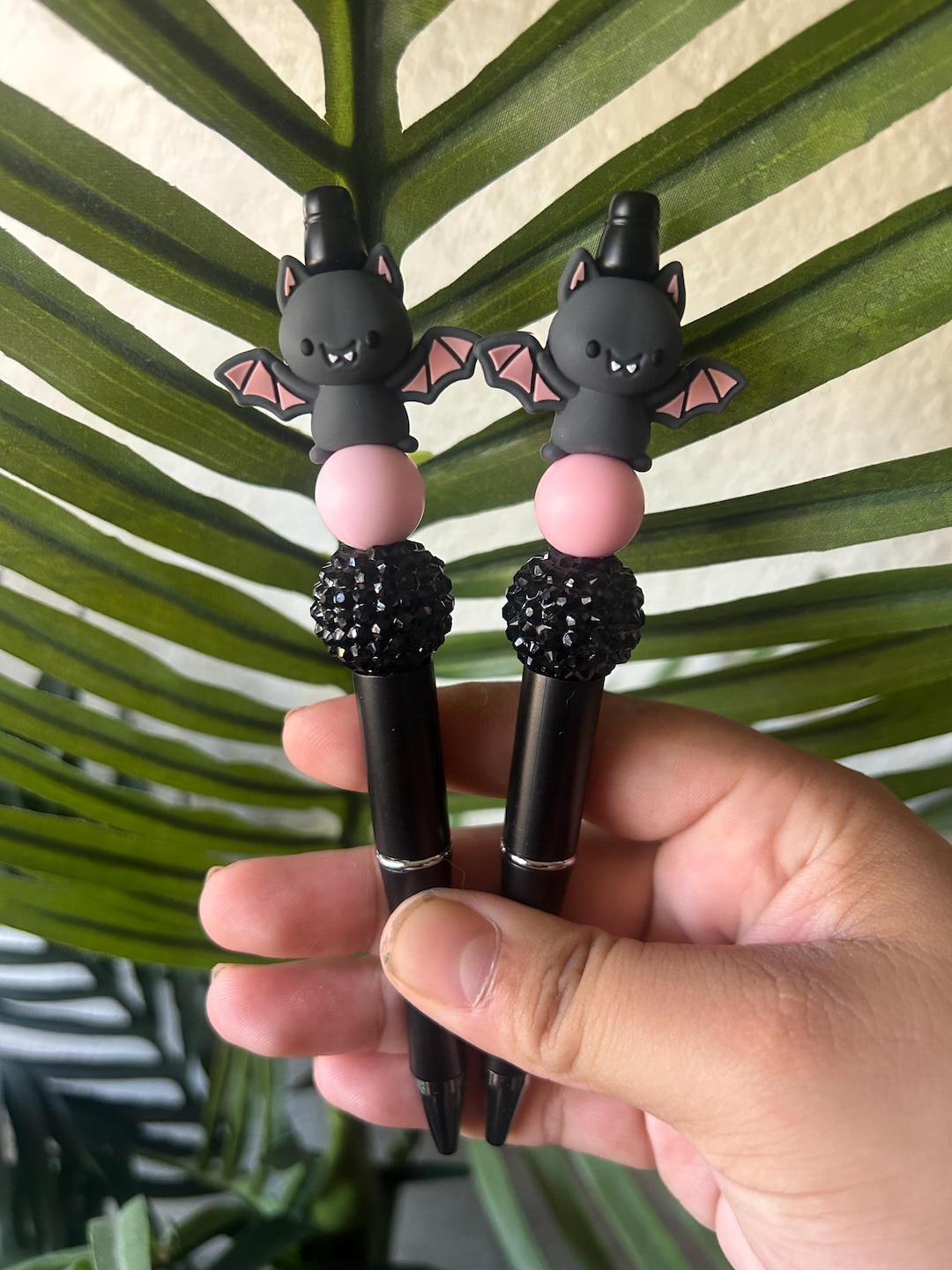 Halloween Bat Beaded Pen | Handmade Fall Gift - Etsy