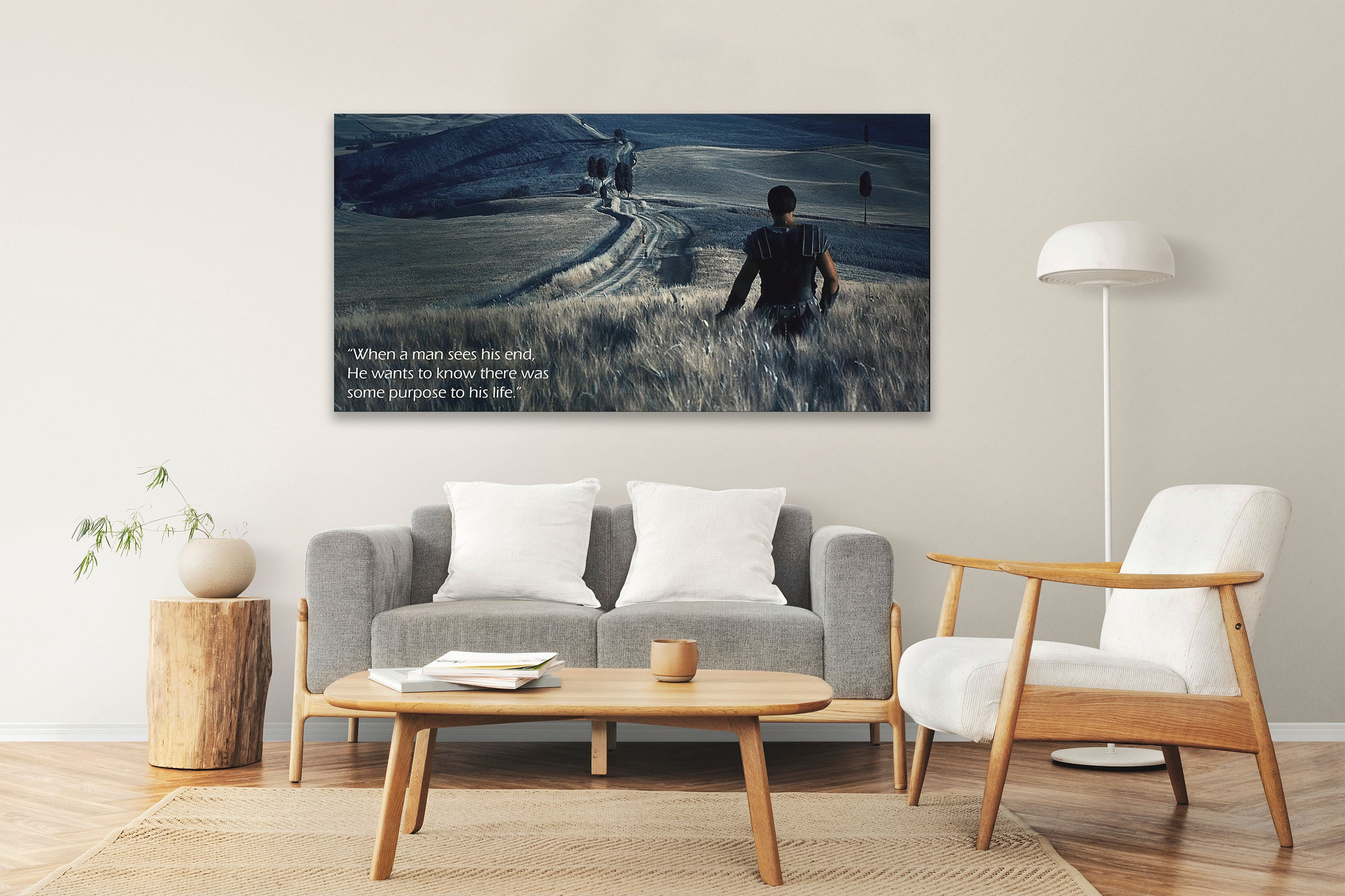Gladiator Quotes Canvas Wall Art | Maximus Movie Poster Print for ...