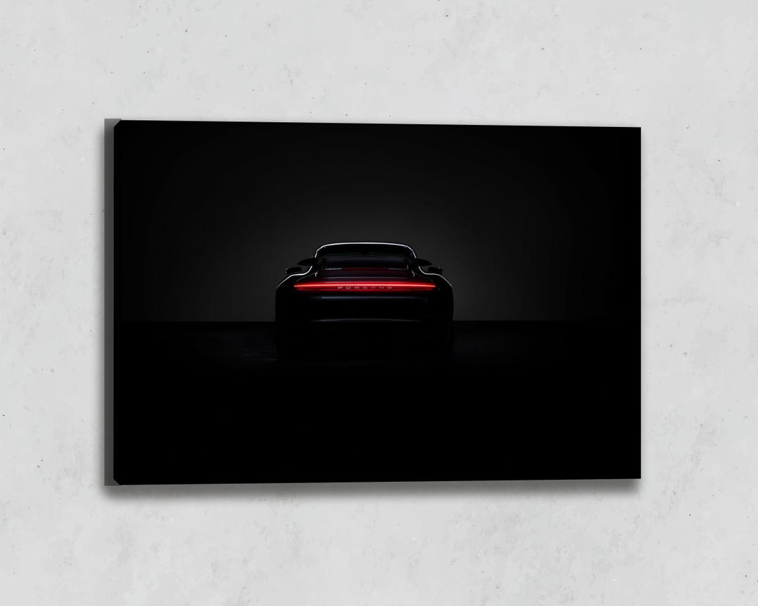 Porsche 911 Turbo S Canvas Print | Modern Black and White Car Poster ...