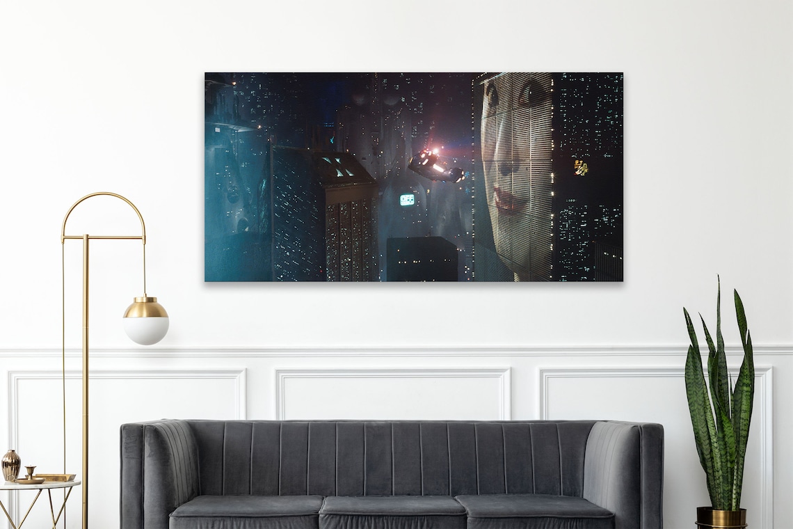 Blade Runner 1982 Canvas Art | Sci-fi Flying Car and Cityscape Movie ...