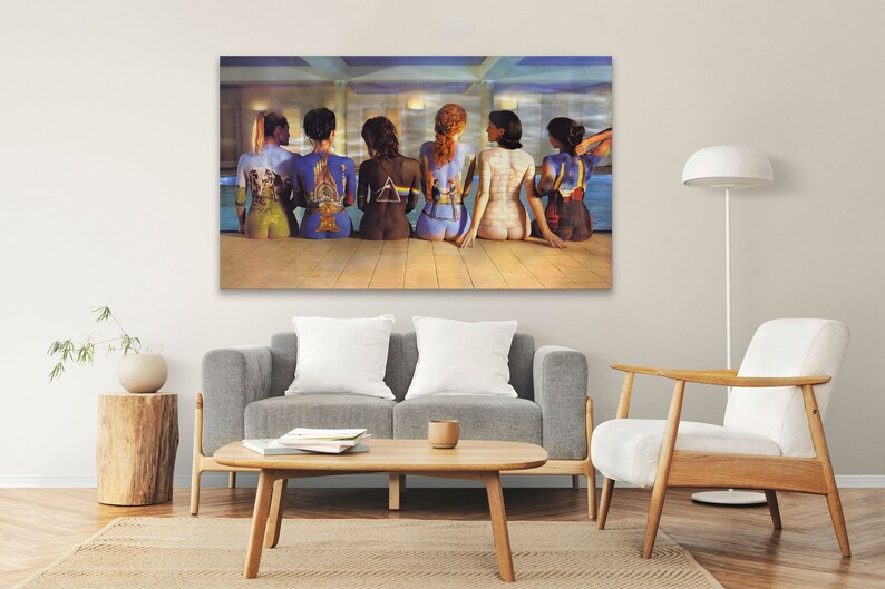 Pink Floyd Iconic Canvas Wall Art | Girls by the Pool Album Cover ...