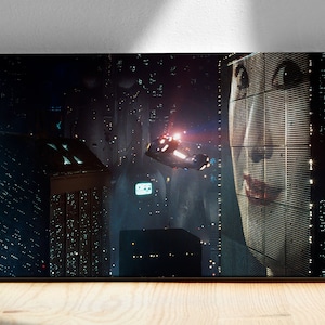 Blade Runner 1982 Canvas Art | Sci-fi Flying Car and Cityscape Movie ...