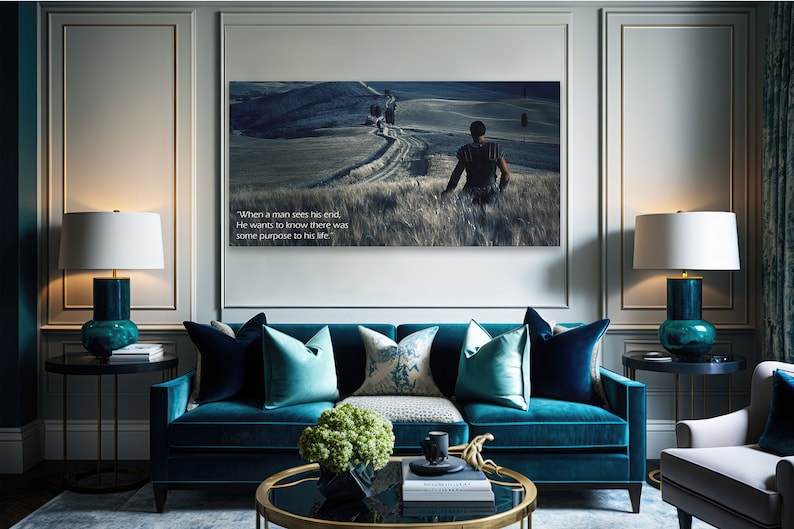 Gladiator Quotes Canvas Wall Art | Maximus Movie Poster Print for ...