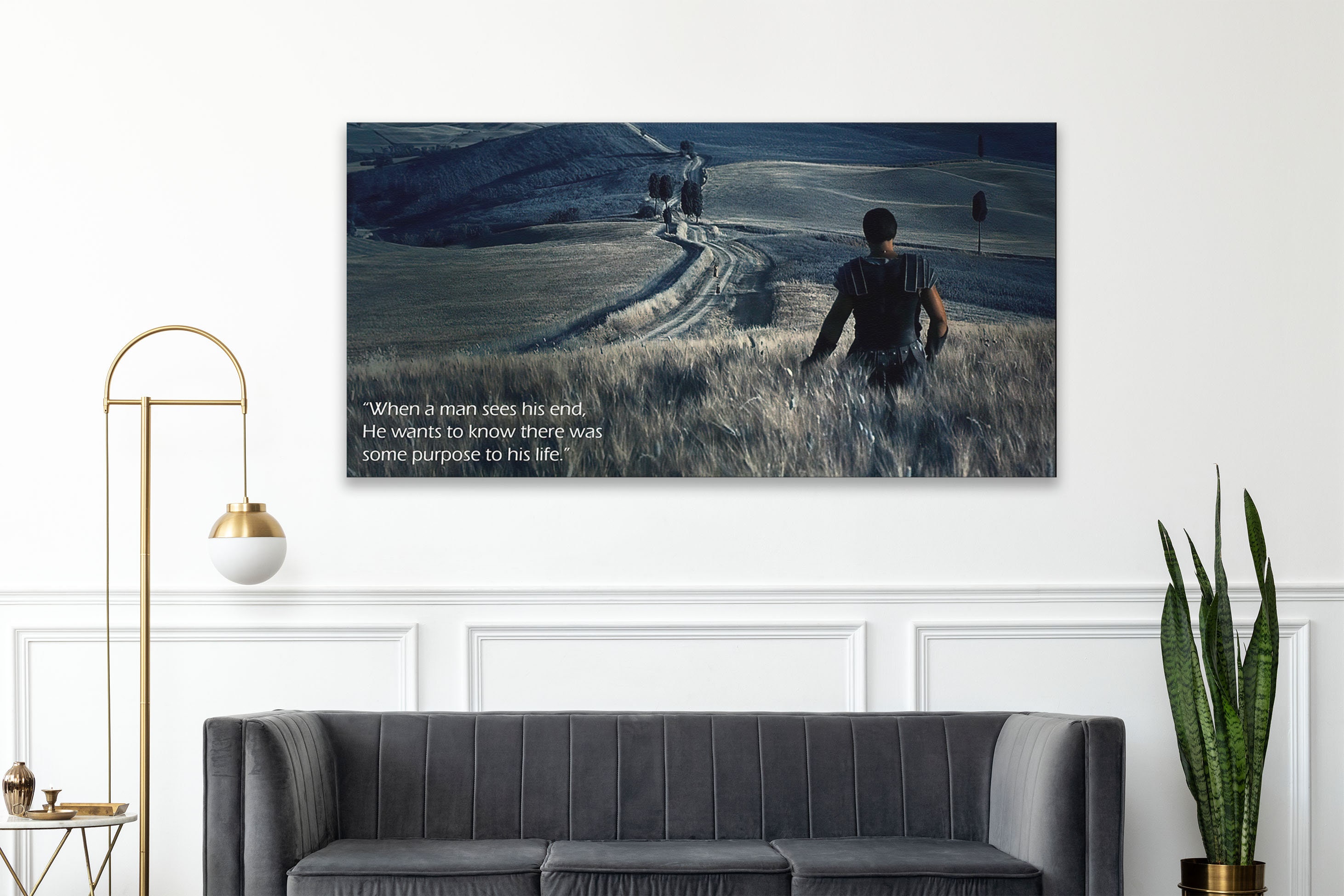 Gladiator Quotes Canvas Wall Art | Maximus Movie Poster Print for ...
