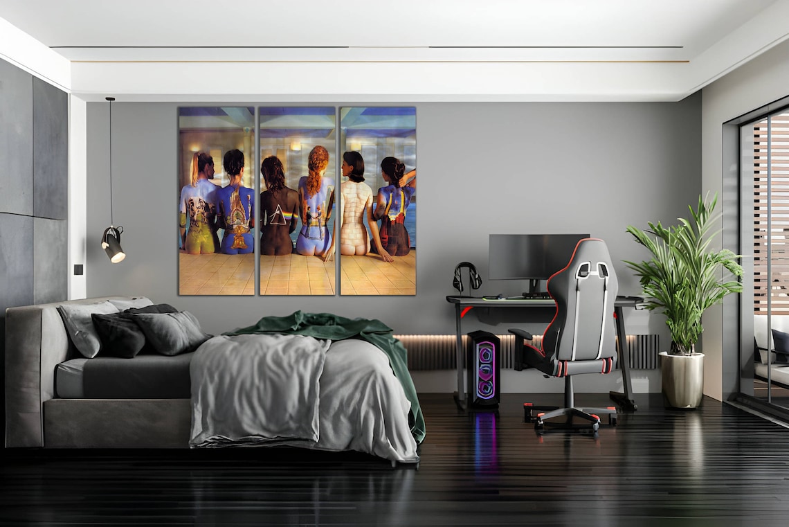 Pink Floyd Iconic Canvas Wall Art Girls by the Pool Album Cover Poster ...