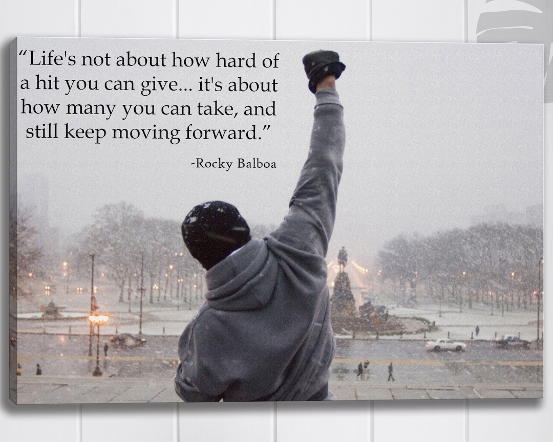Rocky Balboa Quote Movie Canvas Wall Art | Inspiring Rocky Poster Print ...